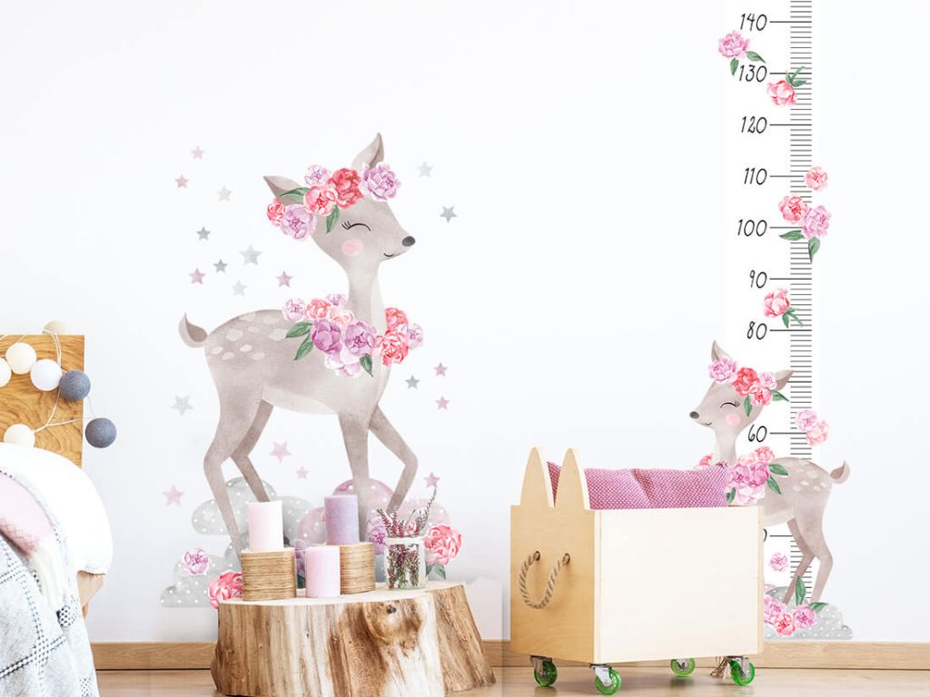 Detský nástenný meter KOLÚŠOK ružový