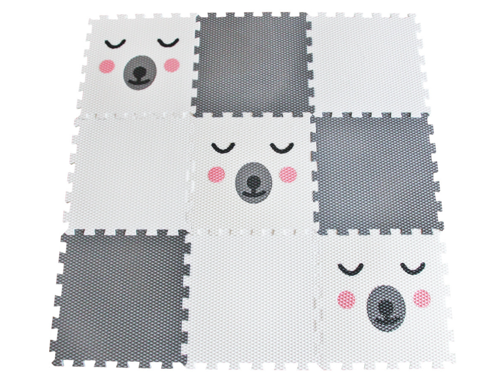 9dielna penová puzzle podlaha s motívom MEDVEDÍK poteší každé dieťa